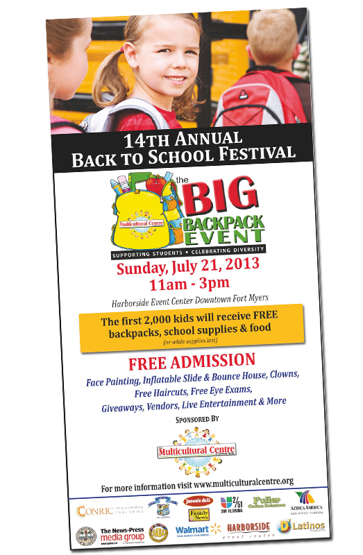 Big Backpack Event Ad - CONRIC pr + marketing