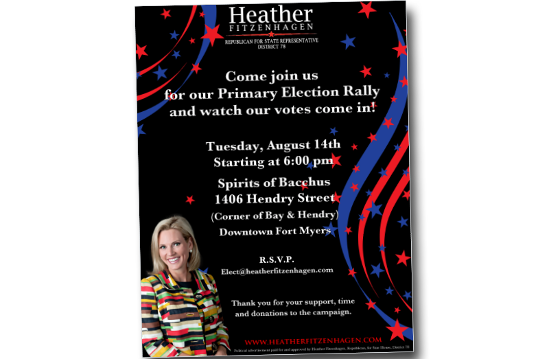 Heather Fitzenhagen Election Rally Flyer - CONRIC pr + marketing