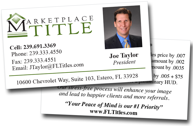 Marketplace Title Business Card - CONRIC pr + marketing