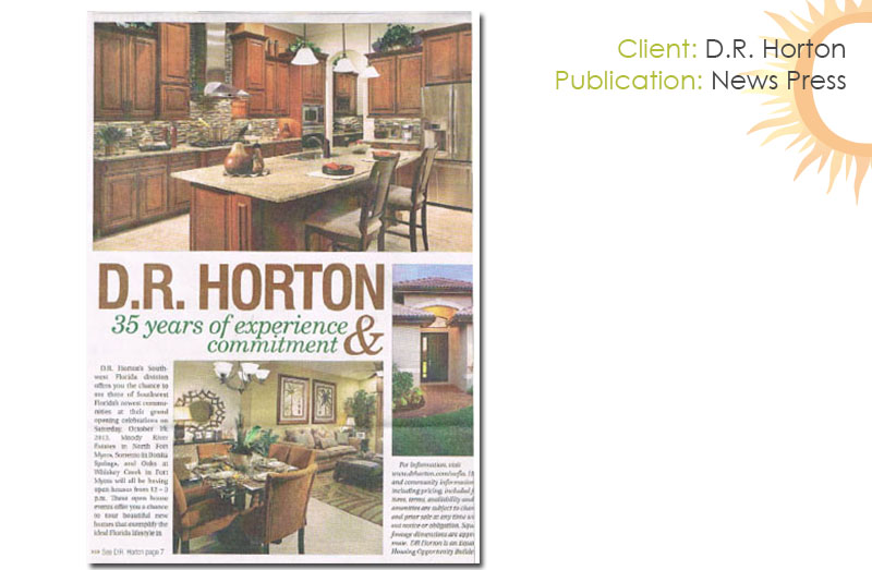 D.R. Horton - 35 Years of Experience - News-Press - CONRIC pr + marketing