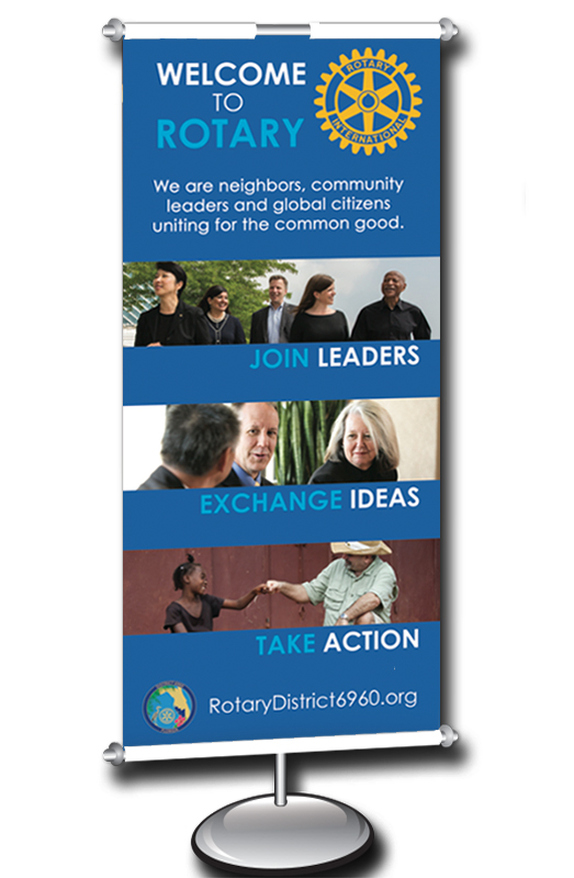 Rotary District 6960 Welcome To Rotary Banner | CONRIC PR & Marketing
